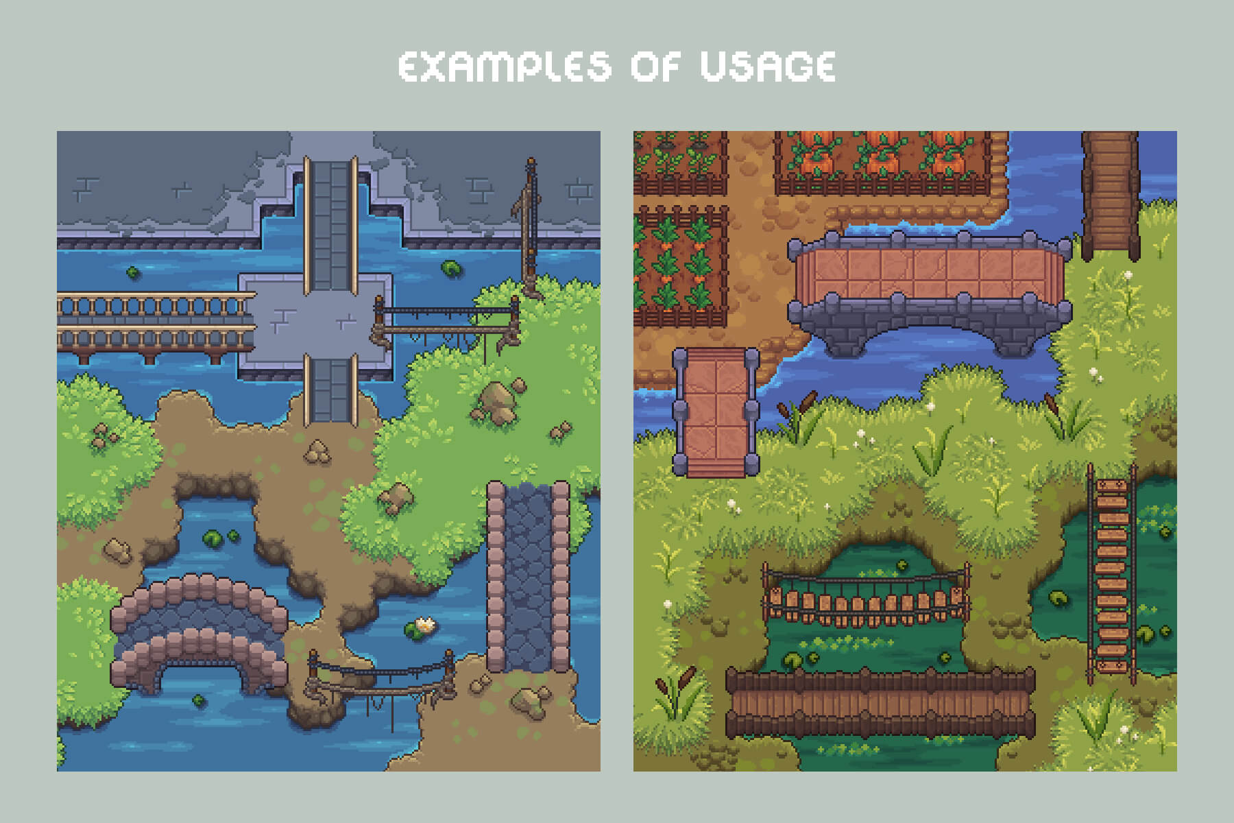 Free Bridges Pixel Art Assets by Free Game Assets (GUI, Sprite, Tilesets)