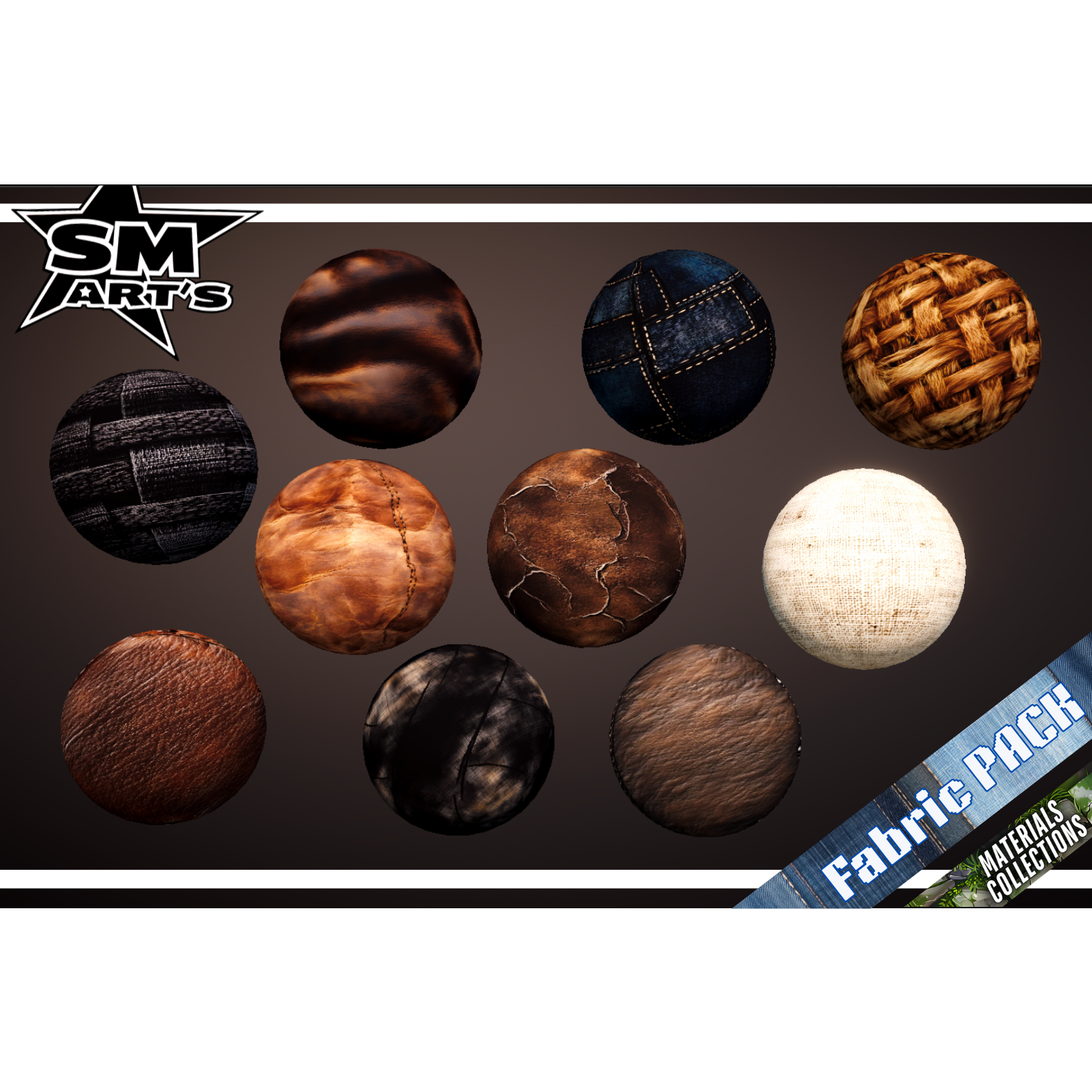 Fabric Texture Pack – 50 High-Quality Stylized Materials by SM ART'S