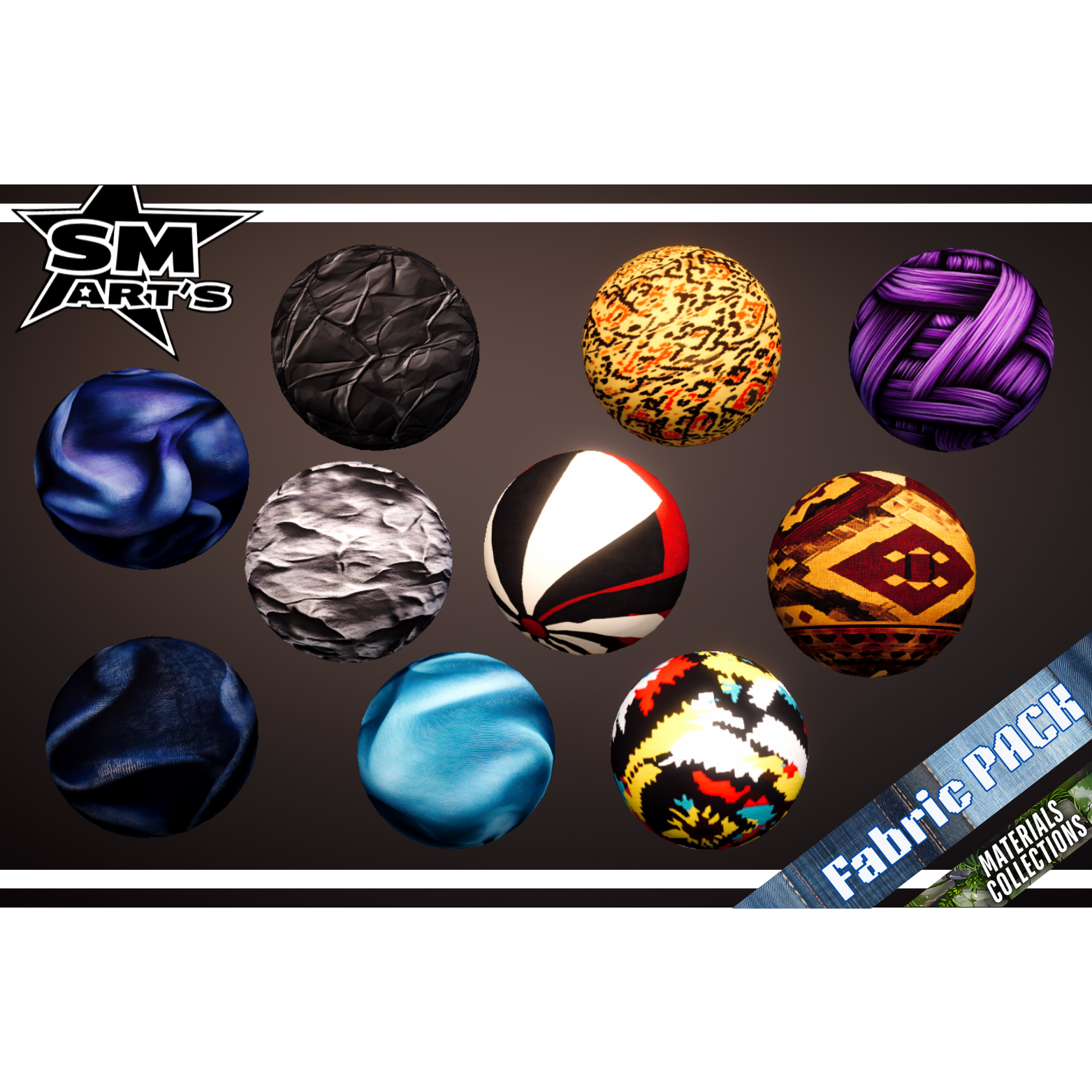 Fabric Texture Pack – 50 High-Quality Stylized Materials by SM ART'S