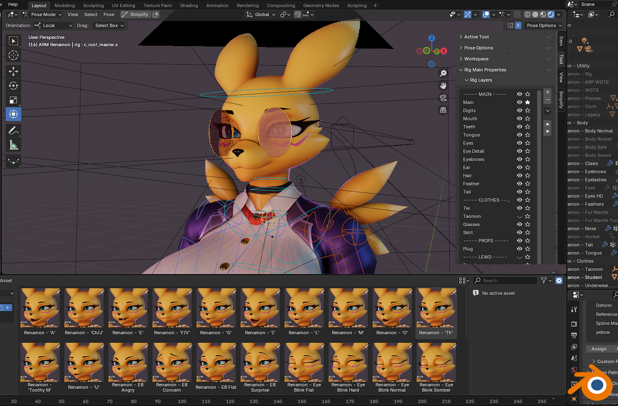Renamon: Your Digimon Girl (Blender) by MayoSplash