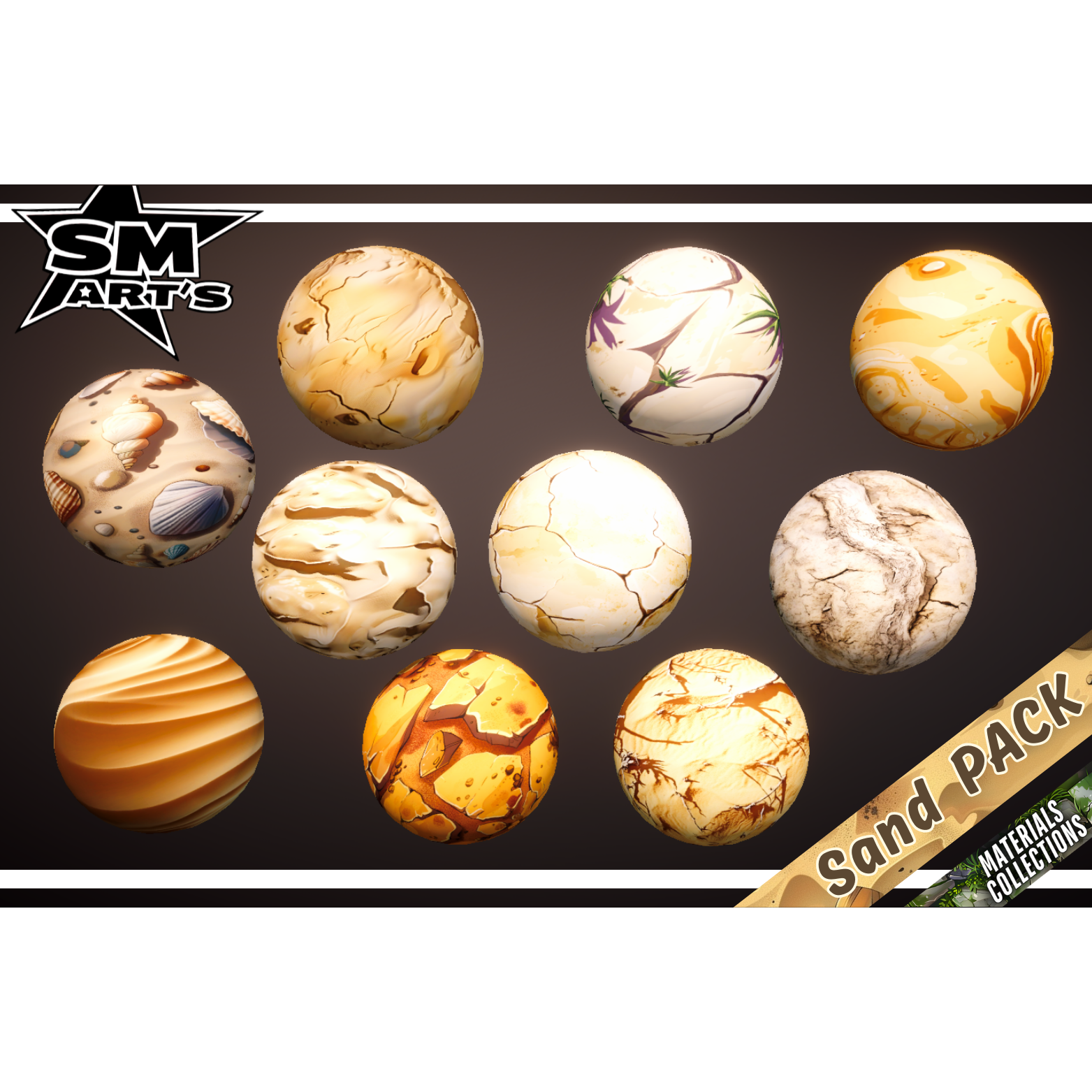 Sand Texture Pack – 50 High-Quality Stylized Materials by SM ART'S