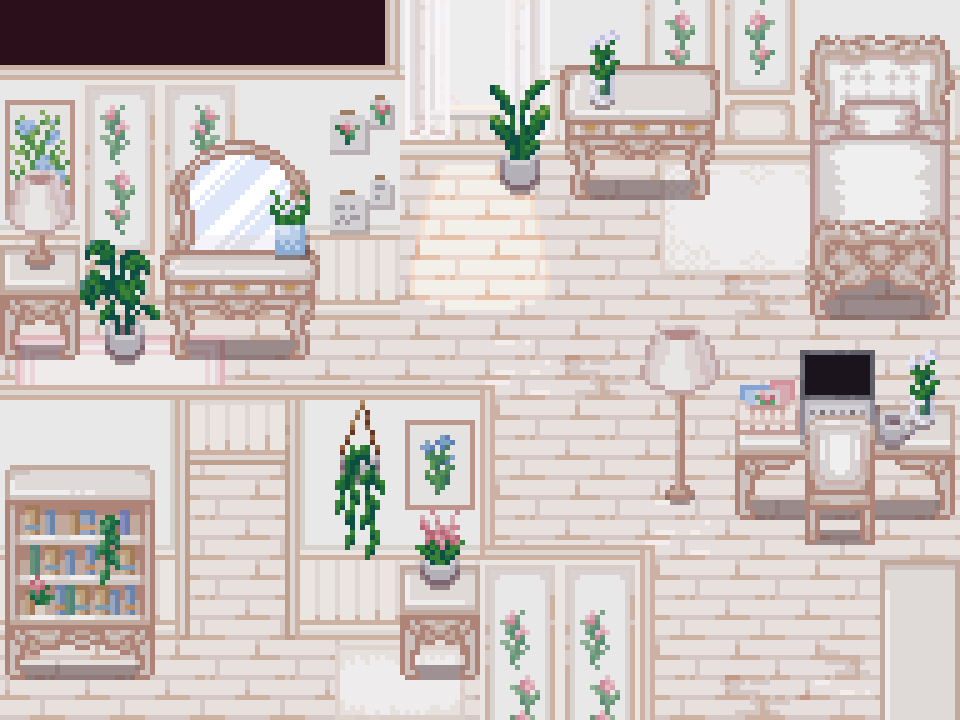 Interior - Cozy Cottage Tileset by antarcticbees