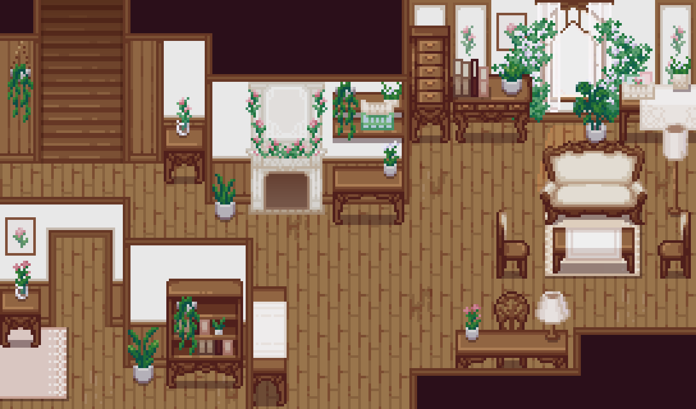 Interior - Cozy Cottage Tileset by antarcticbees