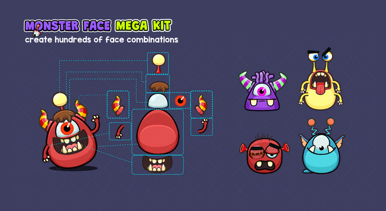 Monster maker mega kit by Robert Brooks - gamedeveloperstudio.com