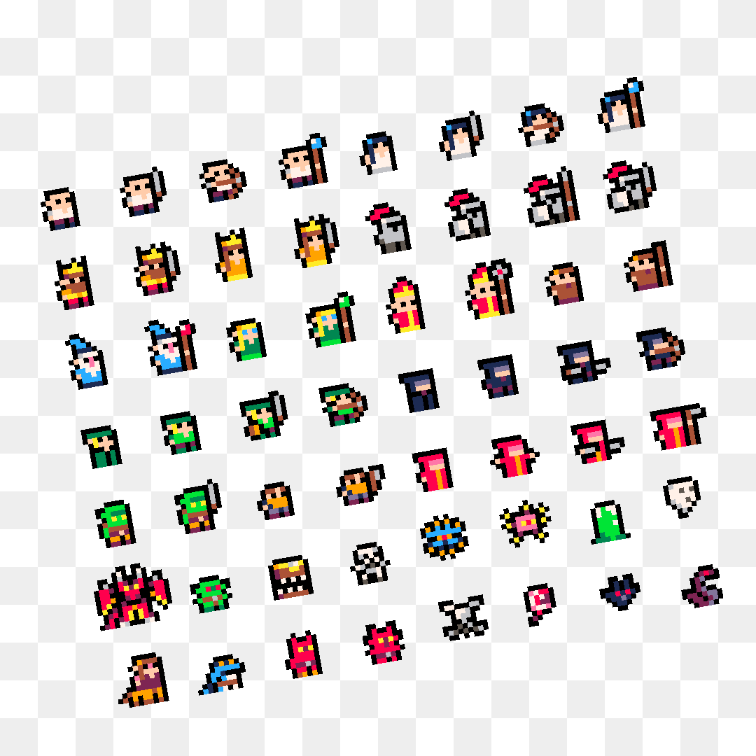 Smawl Folks - Fantasy Sprites - Palette A by Adam Childs