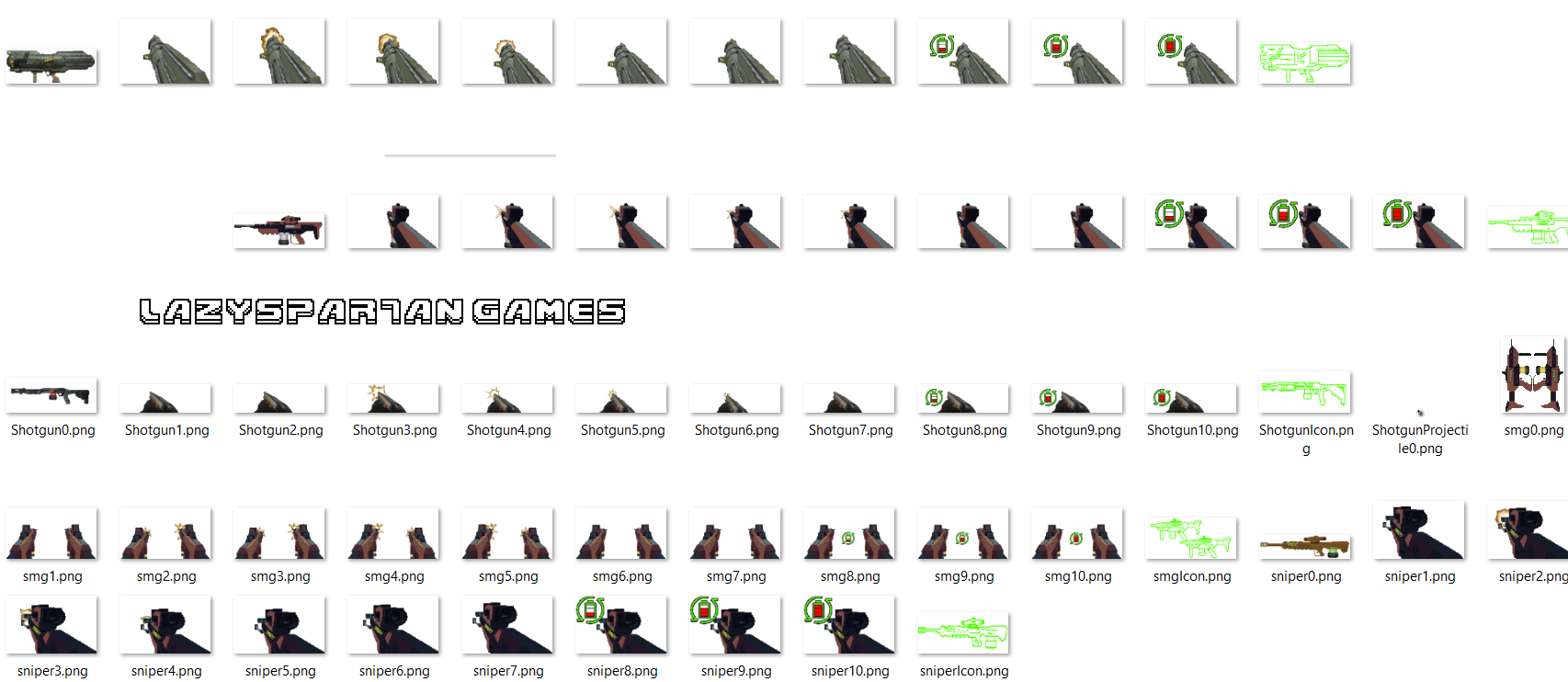 2.5D Rampancy Weapon & Pickup Sprites – Free Asset Pack by LAZY SPAR7AN ...