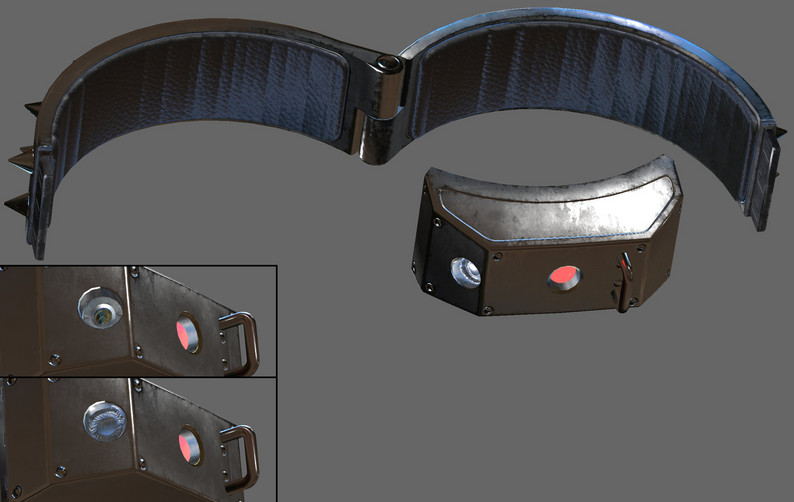 Metallic Spiked Collar (VRC/Resonite) by Dein-Ra