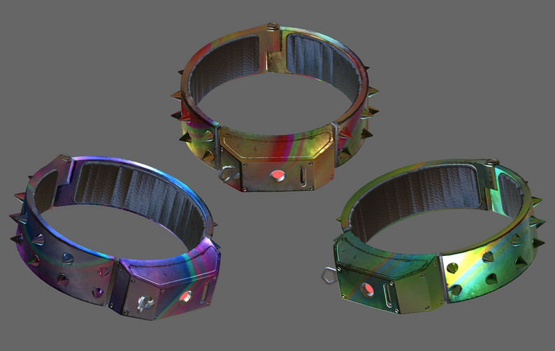 Metallic Spiked Collar (VRC/Resonite) by Dein-Ra