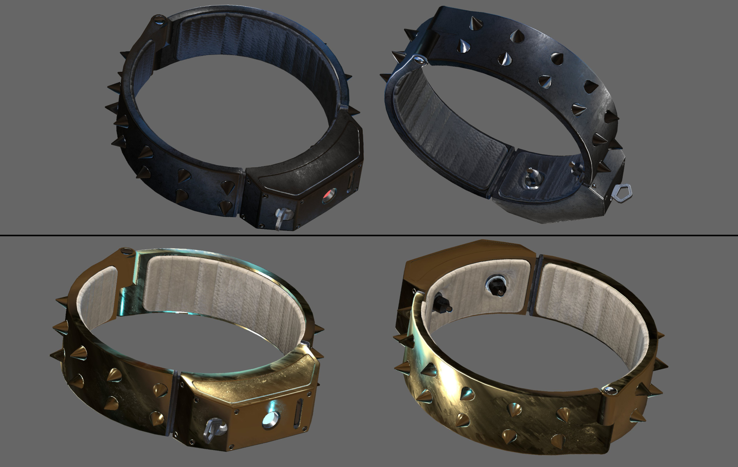 Metallic Spiked Collar (VRC/Resonite) by Dein-Ra