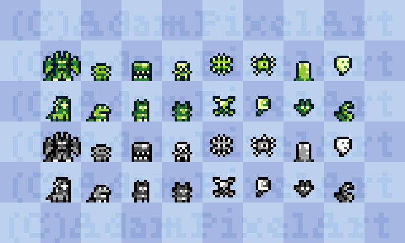 Smawl Folks - Fantasy Sprites - Palette C by Adam Childs