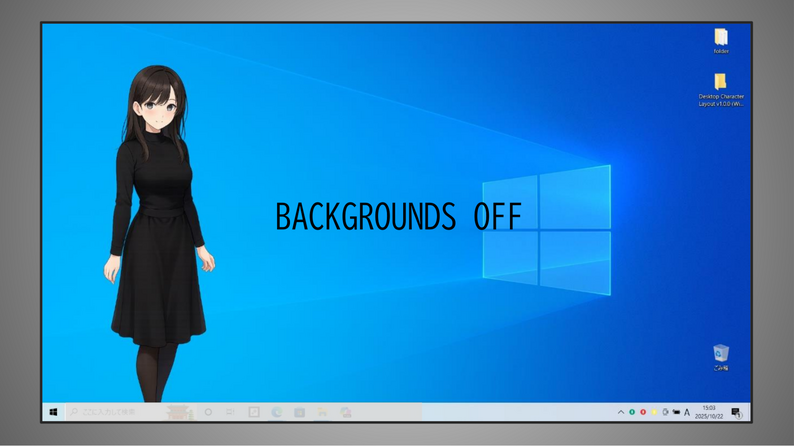 Desktop Character Layout by Ekako-AI