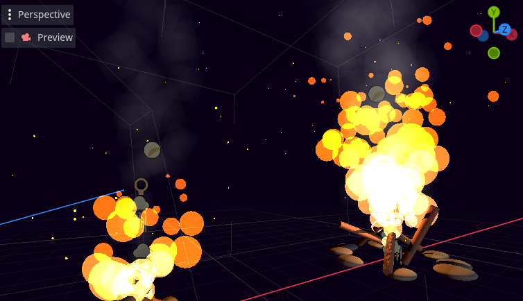 Godot Fire VFX Pack (3D, stylized) by GameIdea Studio