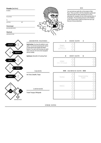 TEA Pre-Generated Characters by Emiel Boven