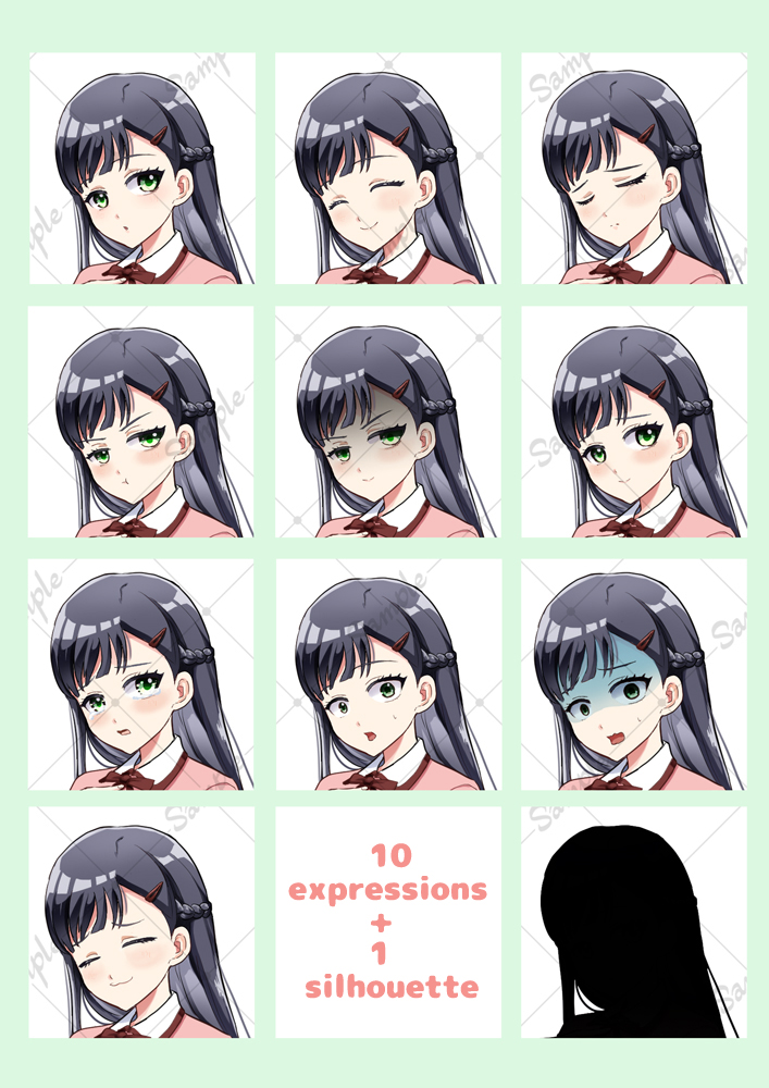 Elegant Young Lady – Anime Character Sprite by kei02 Studio