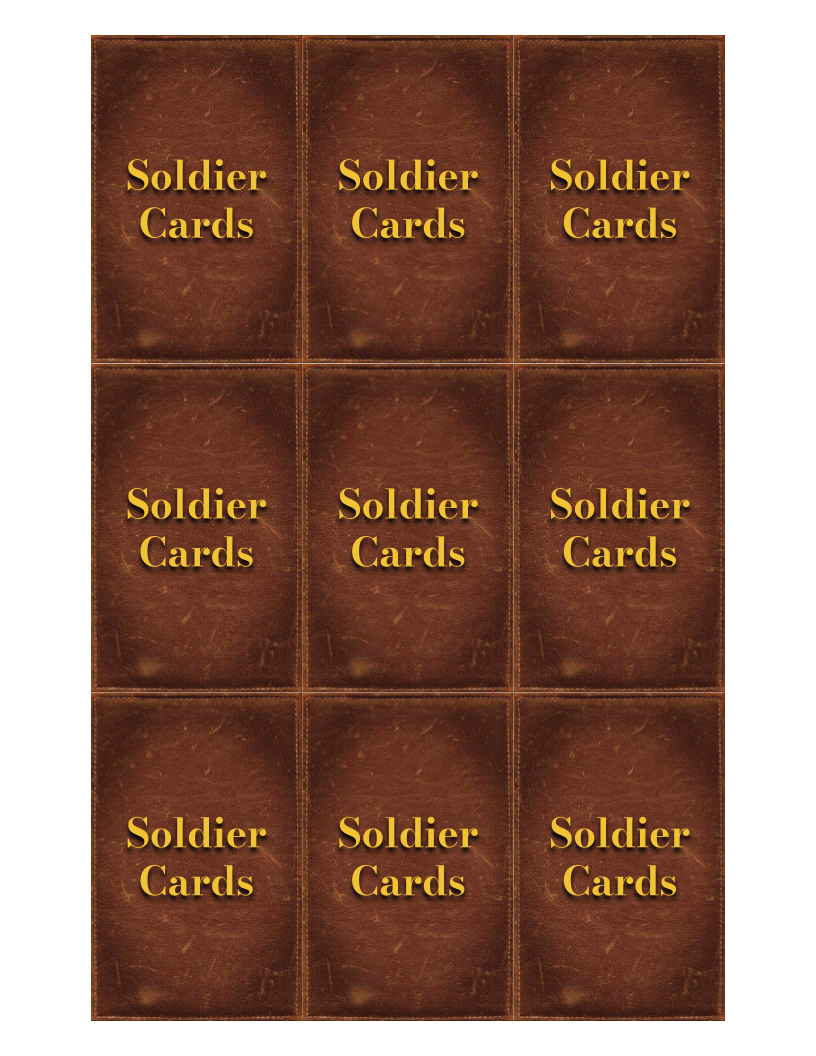 The Silver Bayonet. Soldiers and Monsters Cards from Core Rulebook. by ...
