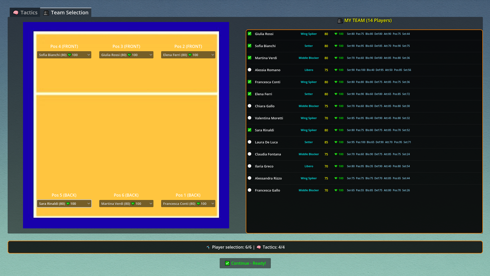 Pro Volleyball Manager - Technical Demo: A Tactical Sports Management ...