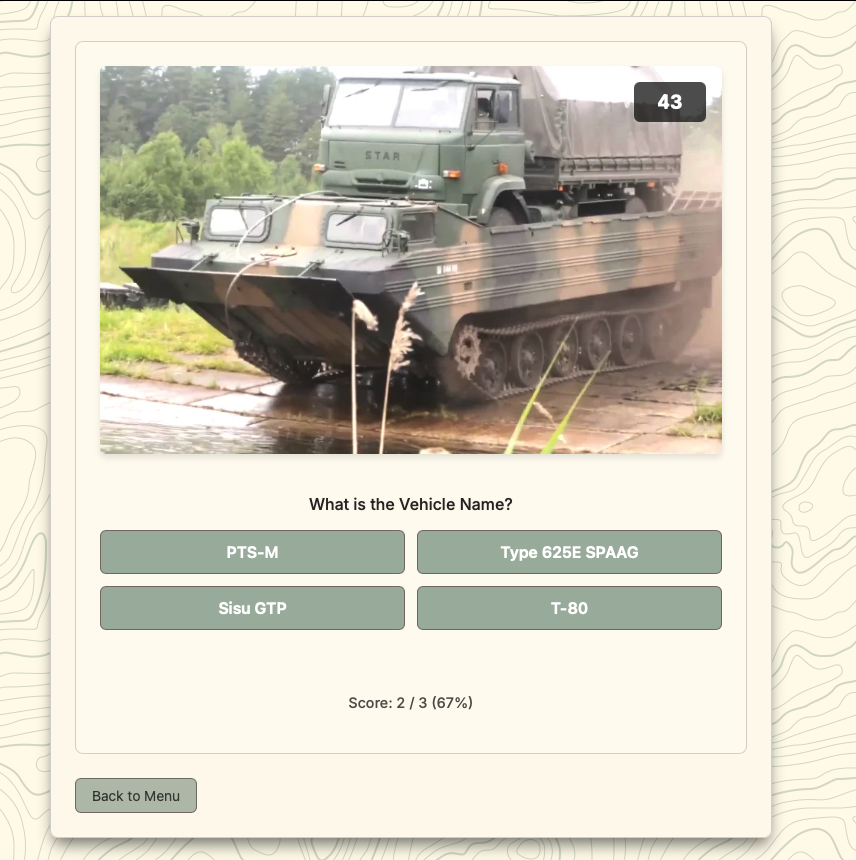 Armoured Fighting Vehicle Flashcards AFVid.app by akton89