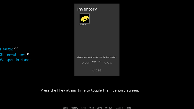 A Simple Inventory for RenPy by BadMustard