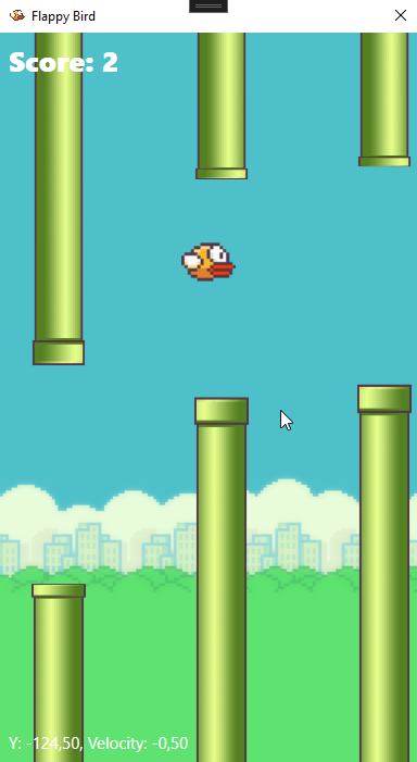 Flappy Bird created on WPF by Firtaet