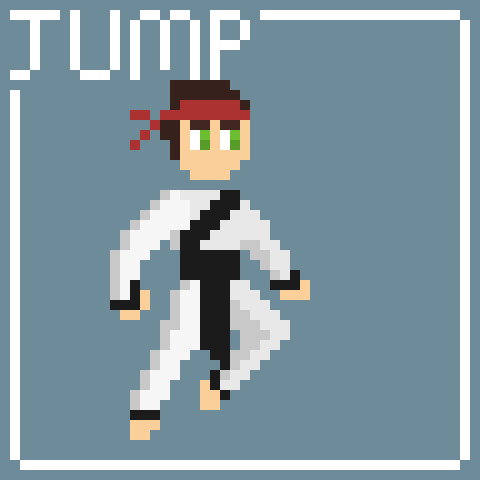 Pixel Karate , Kung Fu Character Sprite Sheet by Animatix