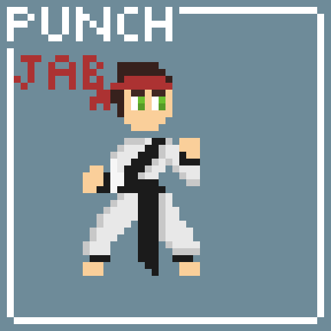 Pixel Karate , Kung Fu Character Sprite Sheet by Animatix