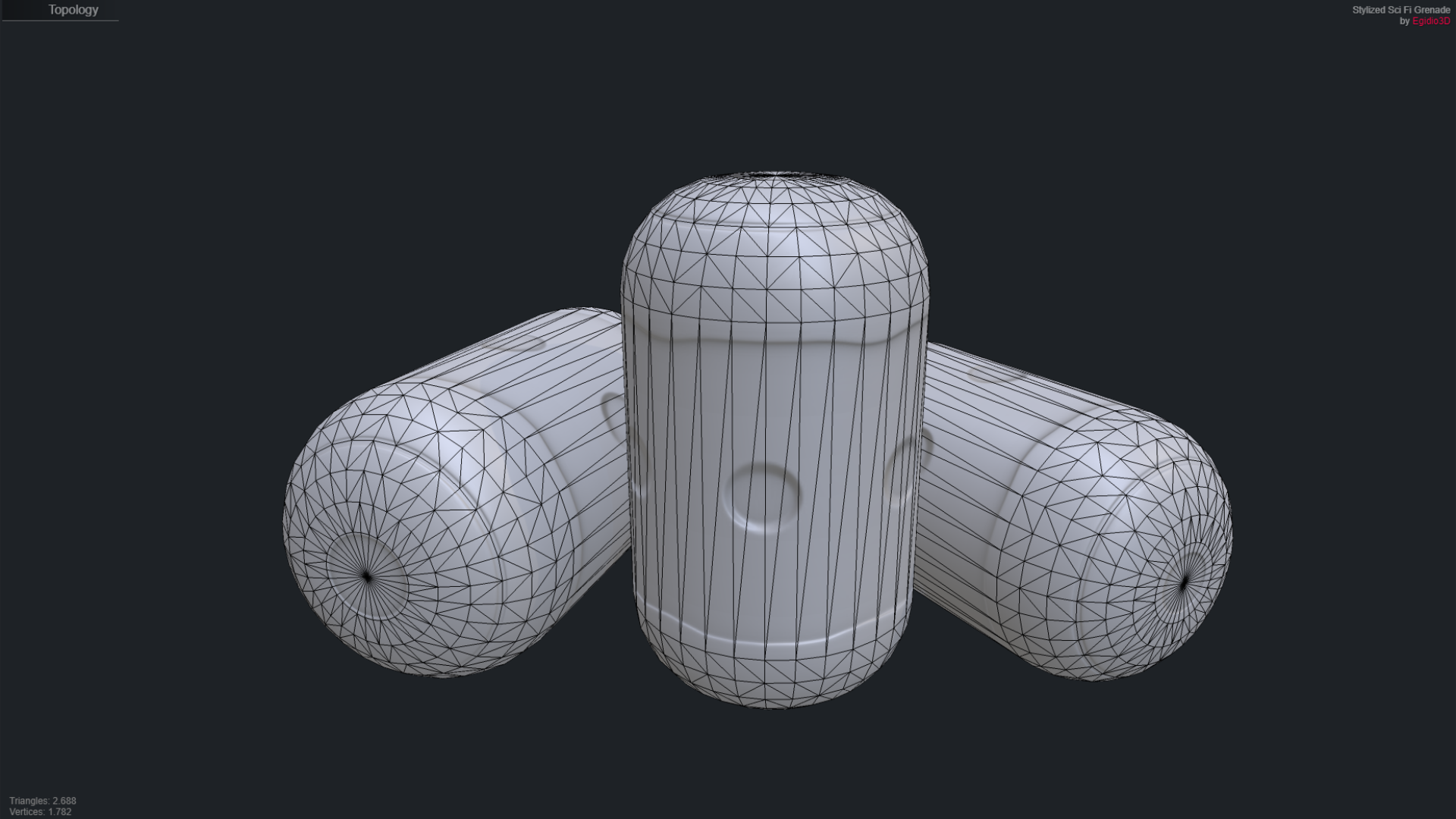Stylized Sci Fi Grenade by Egideon