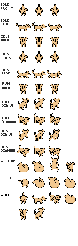 2D Pixel Dogs by lin