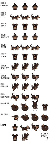 2D Pixel Dogs by lin