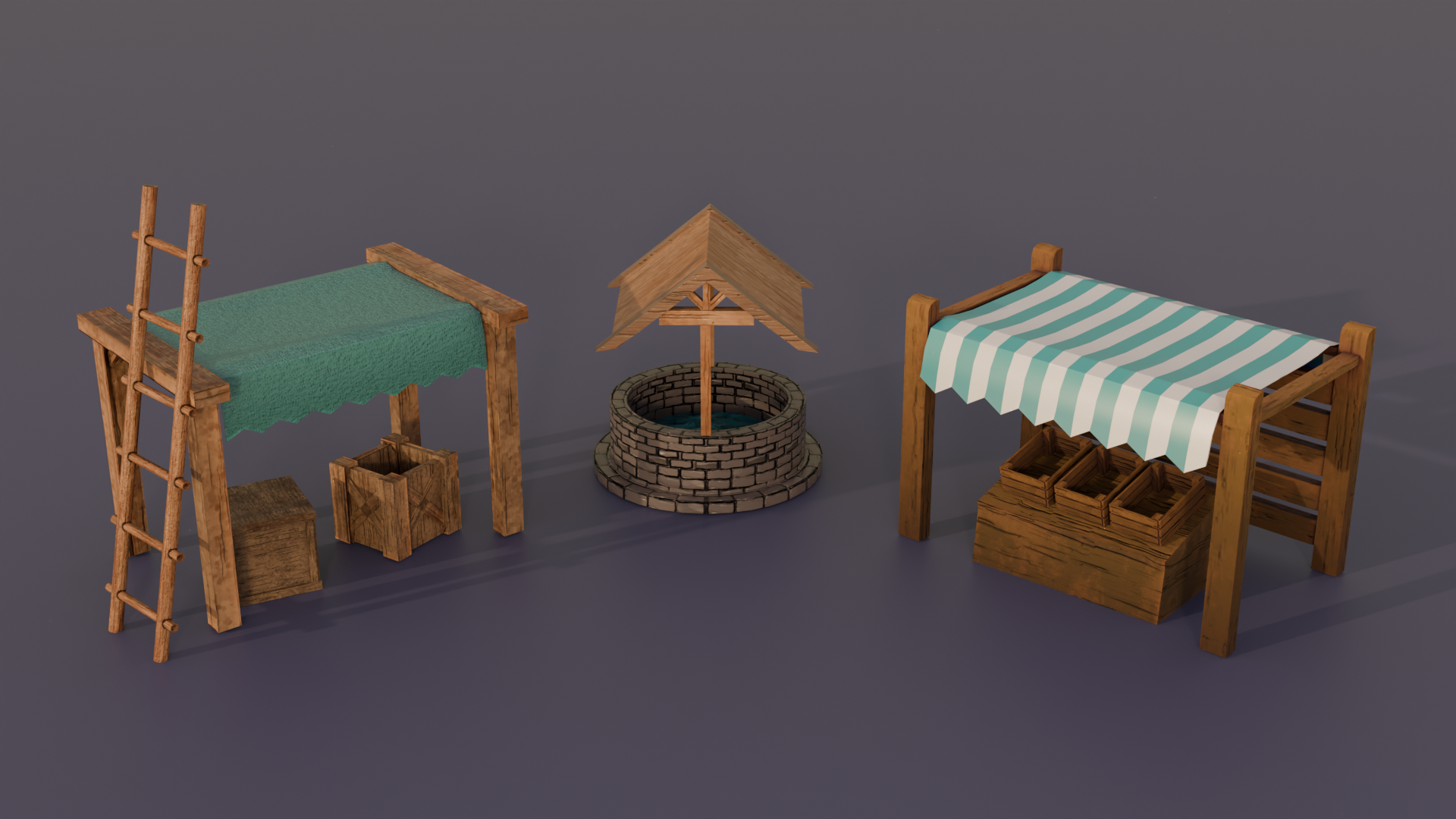 3D Medieval Stylized Props by AdobeMano