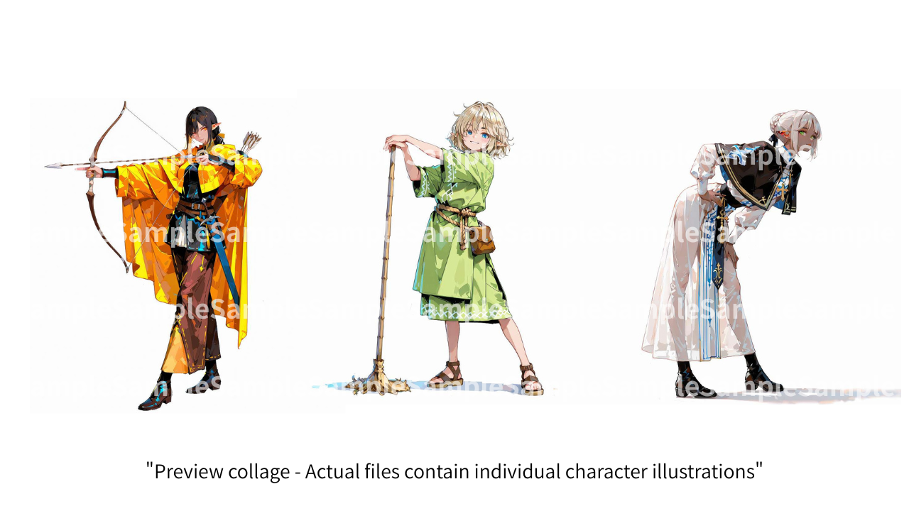ArtiStyle Collection – Elves ver.2 | 30 Commercial Use PNG Pack by Generism