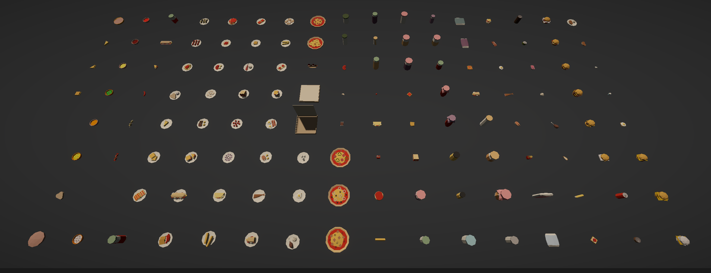 FREE Low Poly Food & Packaging – Complete stylized Collection by EmaceArt