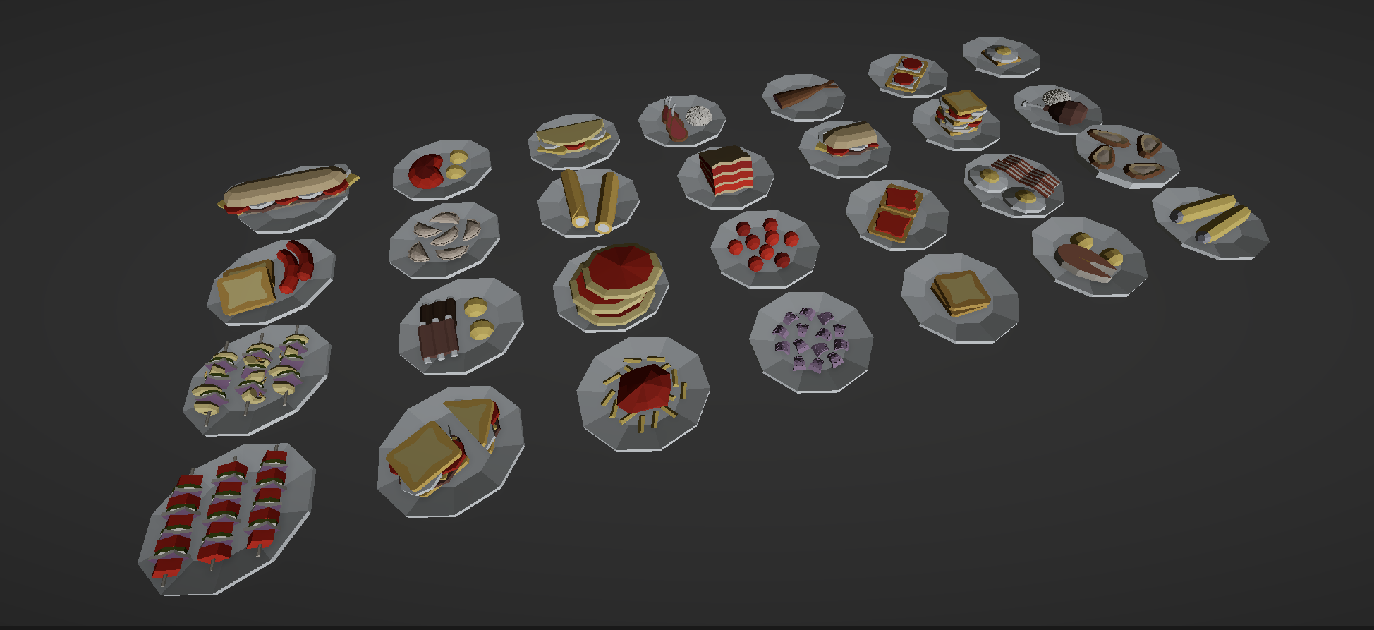FREE Low Poly Food & Packaging – Complete stylized Collection by EmaceArt