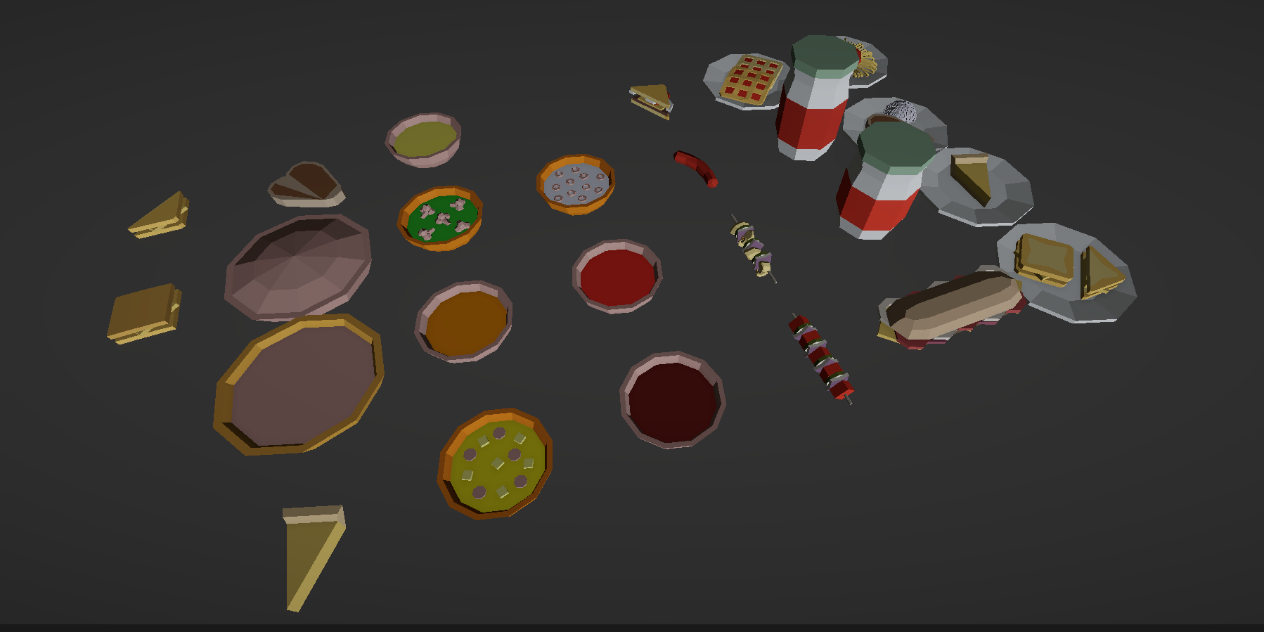 FREE Low Poly Food & Packaging – Complete stylized Collection by EmaceArt