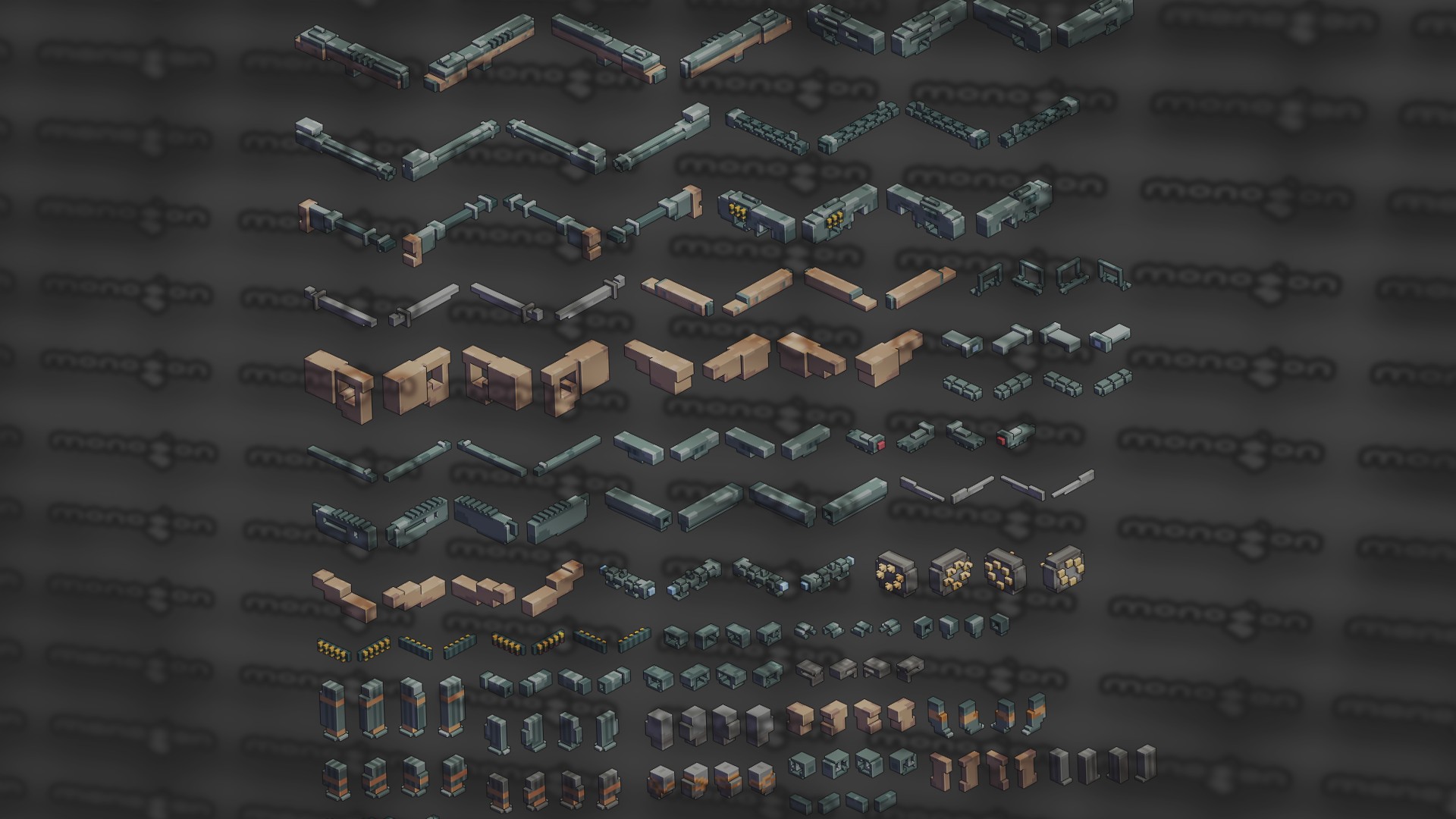 Isometric Guns and Rifles by monogon
