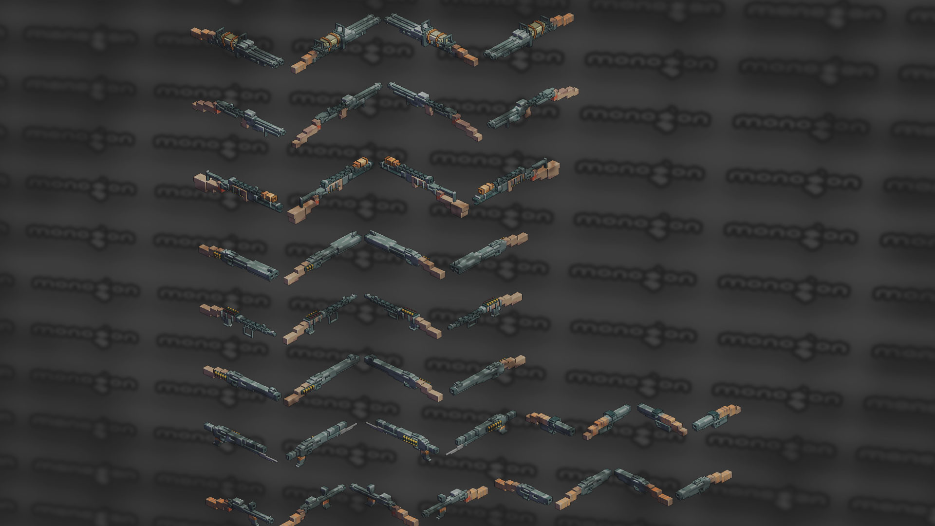 Isometric Guns and Rifles by monogon