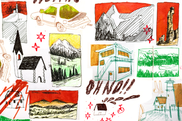 Sketchy Zine: Places & Cars (Zine) by ghostlymatte