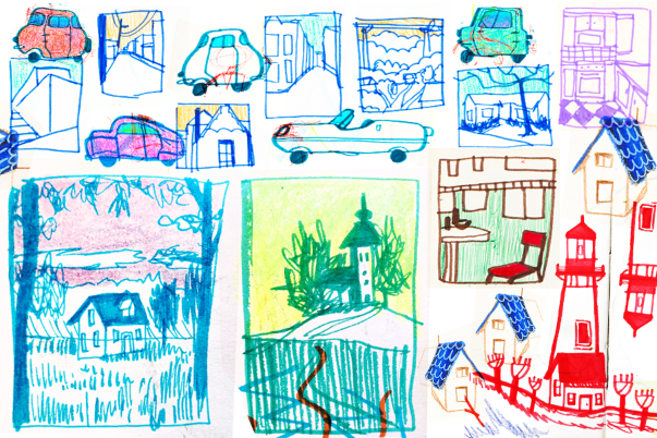 Sketchy Zine: Places & Cars (Zine) by ghostlymatte