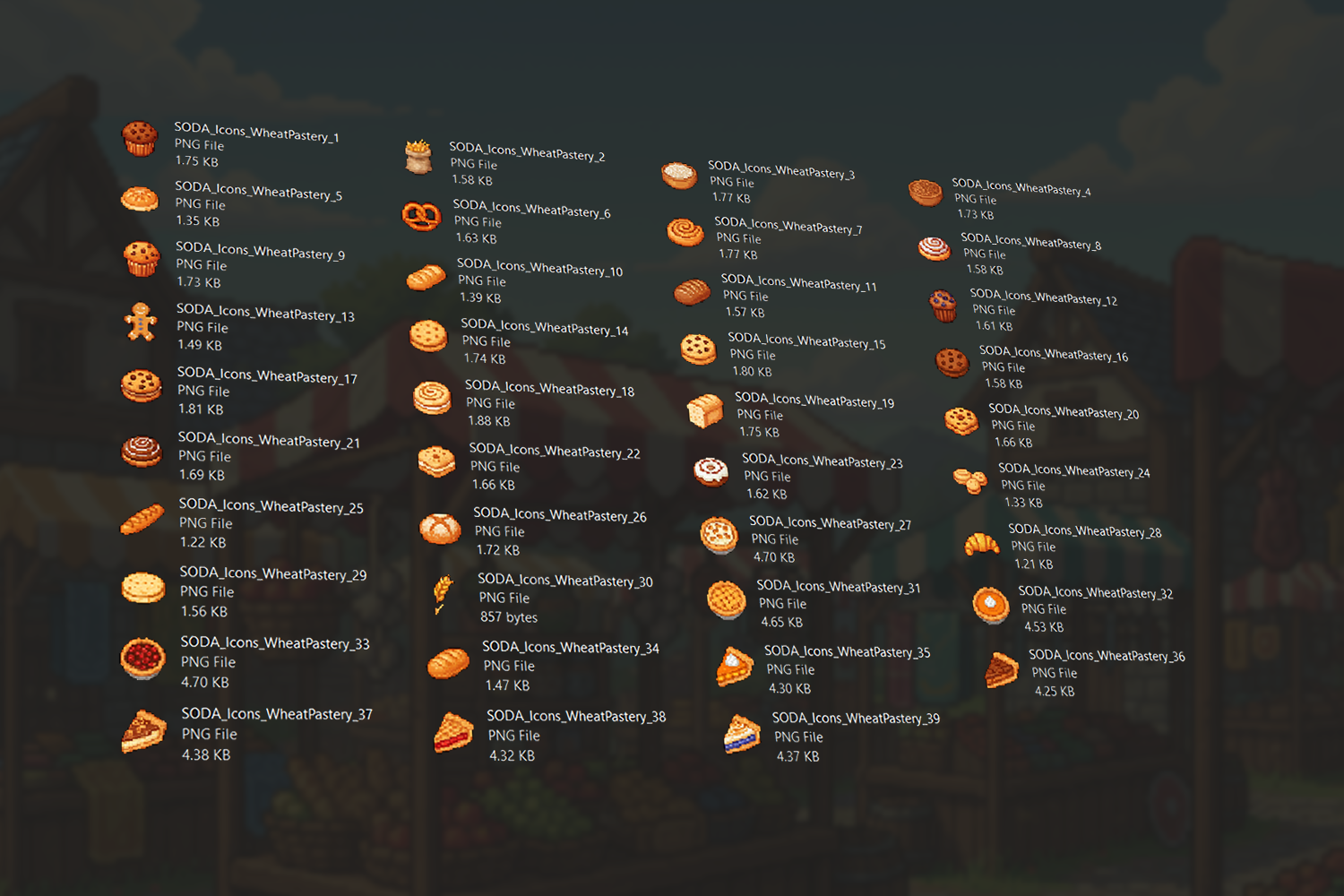 350+ Stylized Food Icon Set Pack (32x32) by SODA