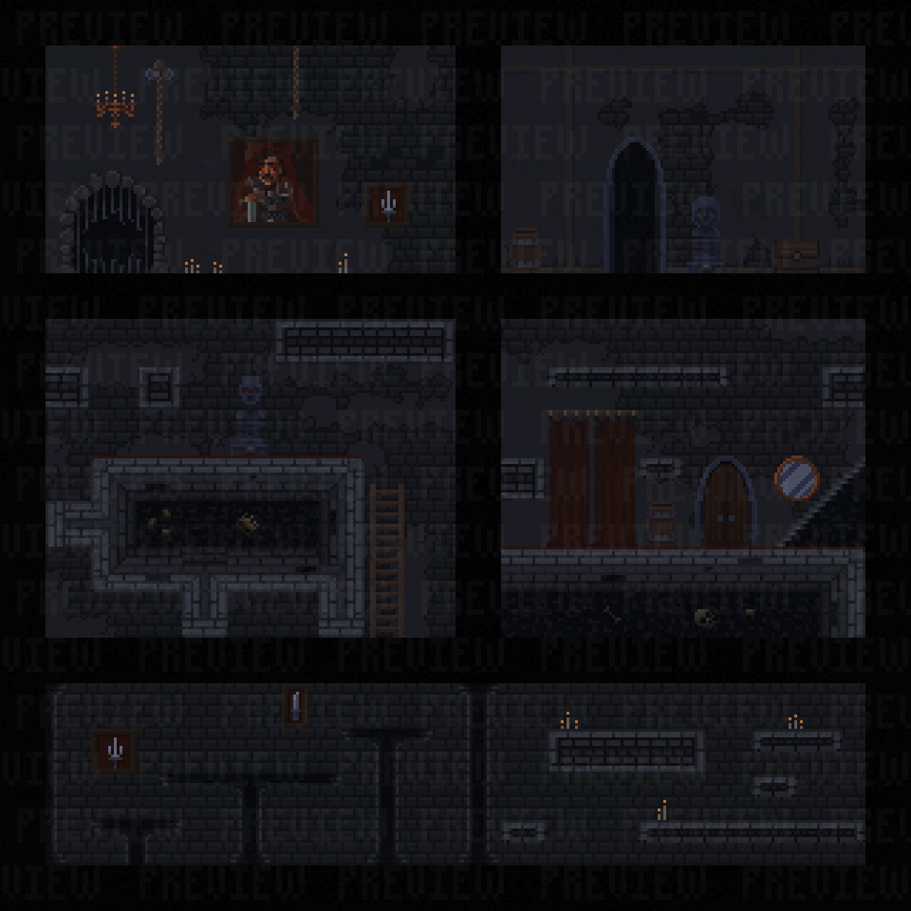 Castle Tileset - Night Forge Series by BigWander
