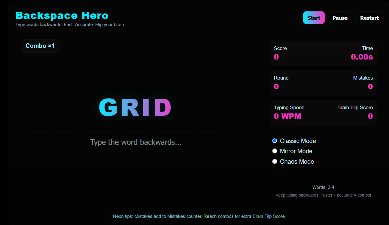 Backspace Hero by PlayHive for Game jam: Сompete for a $3000 prize pool ...