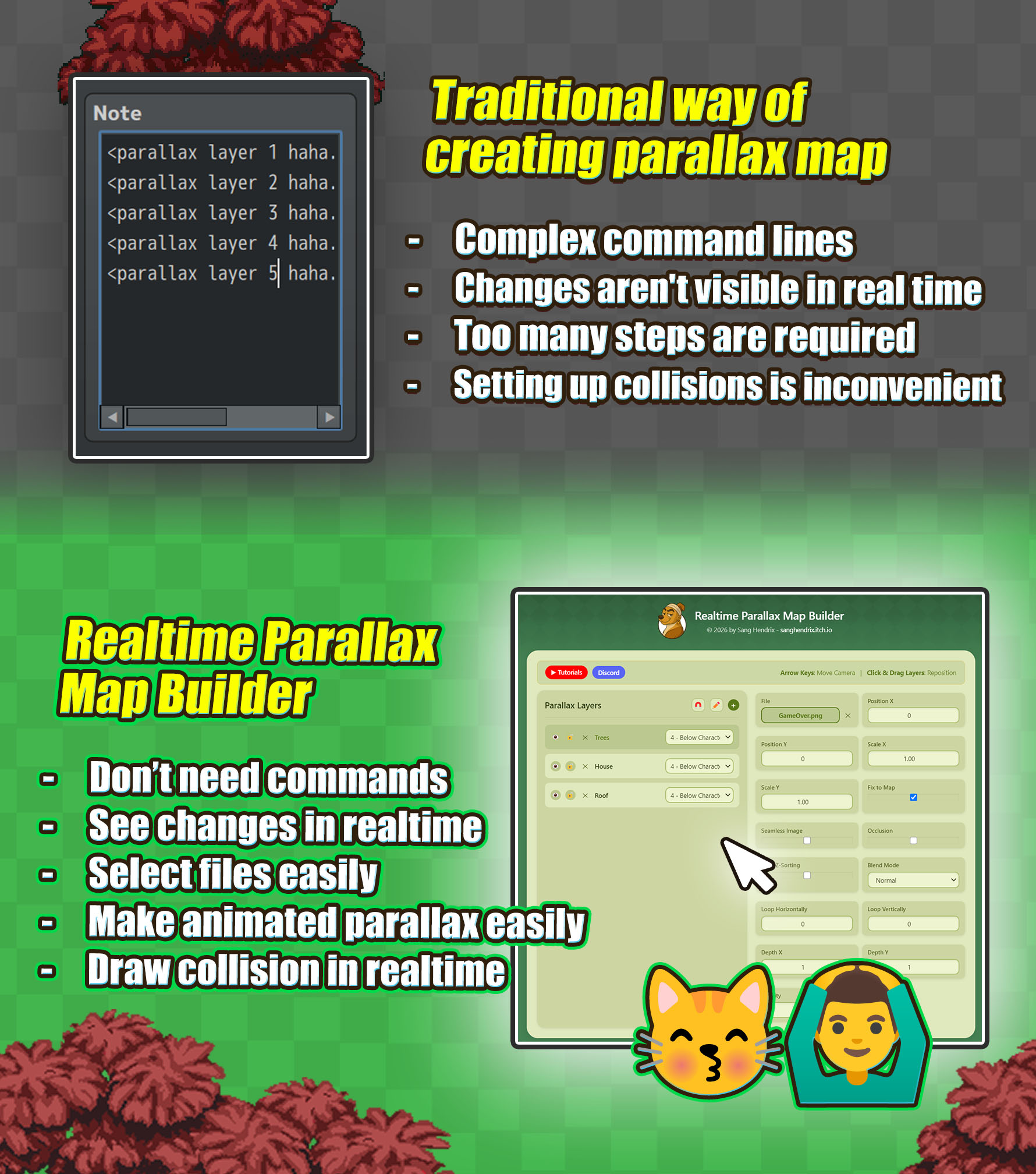 Hendrix Realtime Parallax Map Builder - RPG Maker MZ Plugin by Sang Hendrix