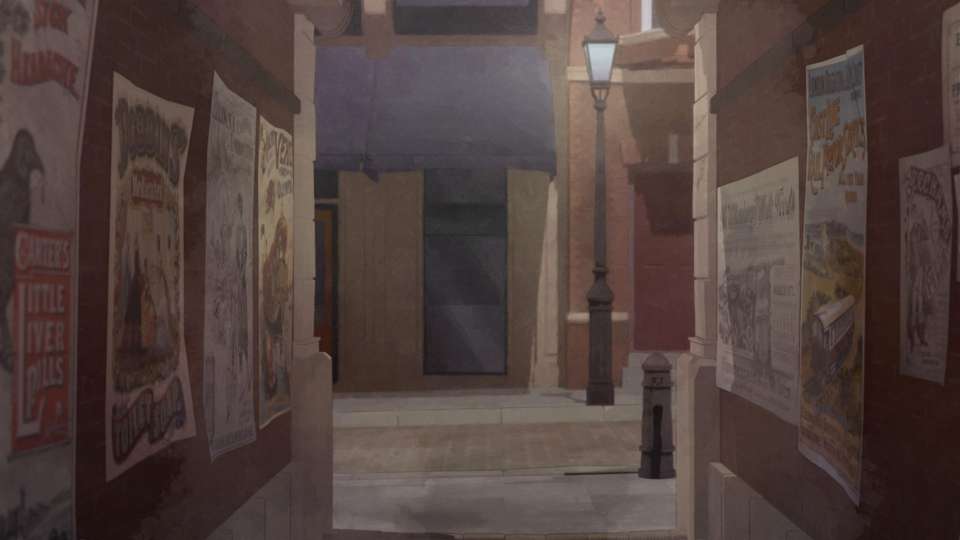 1900s English Street Backgrounds by Spiral Atlas