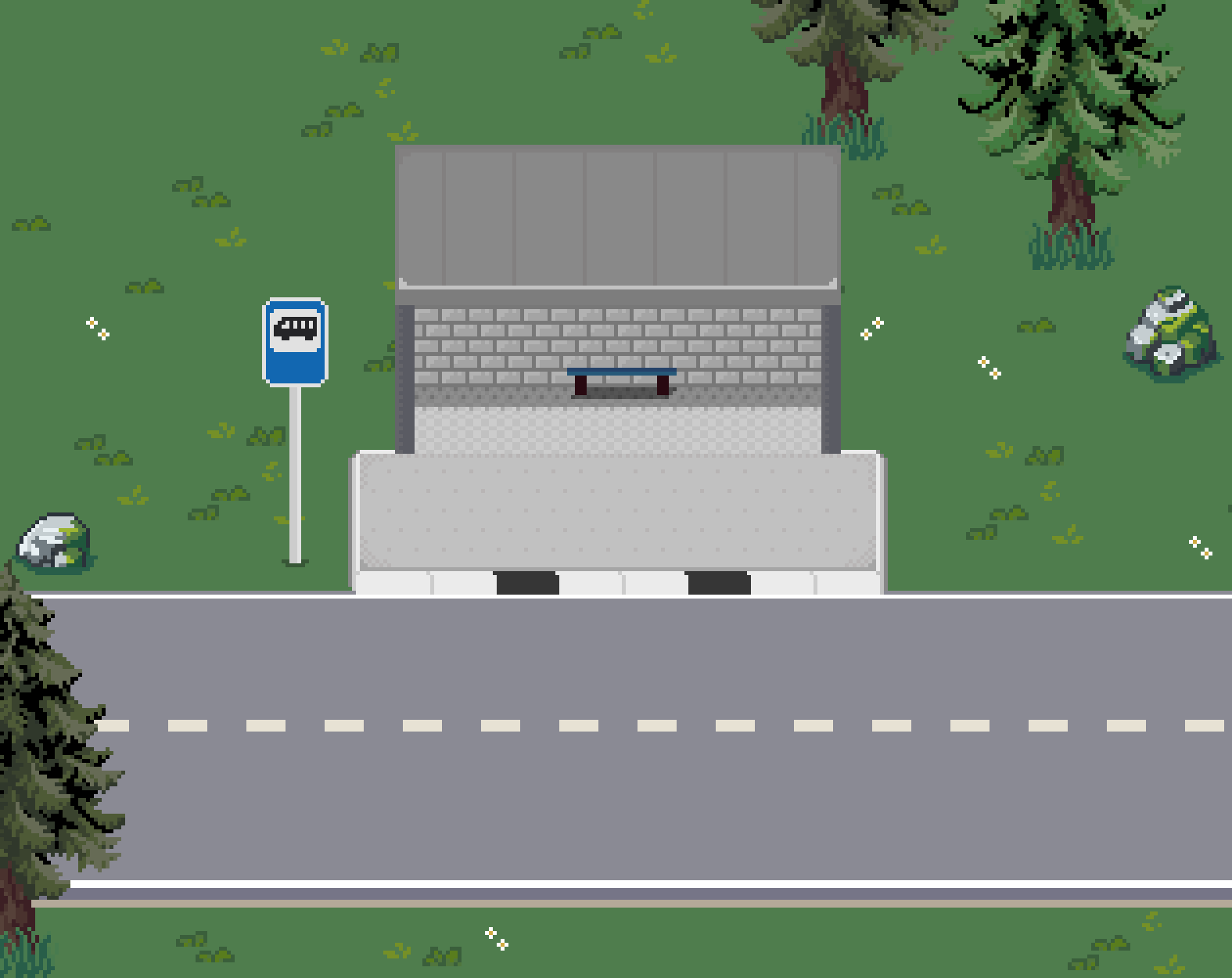 The Pixel Art Bus Assets by Aglyuna Games
