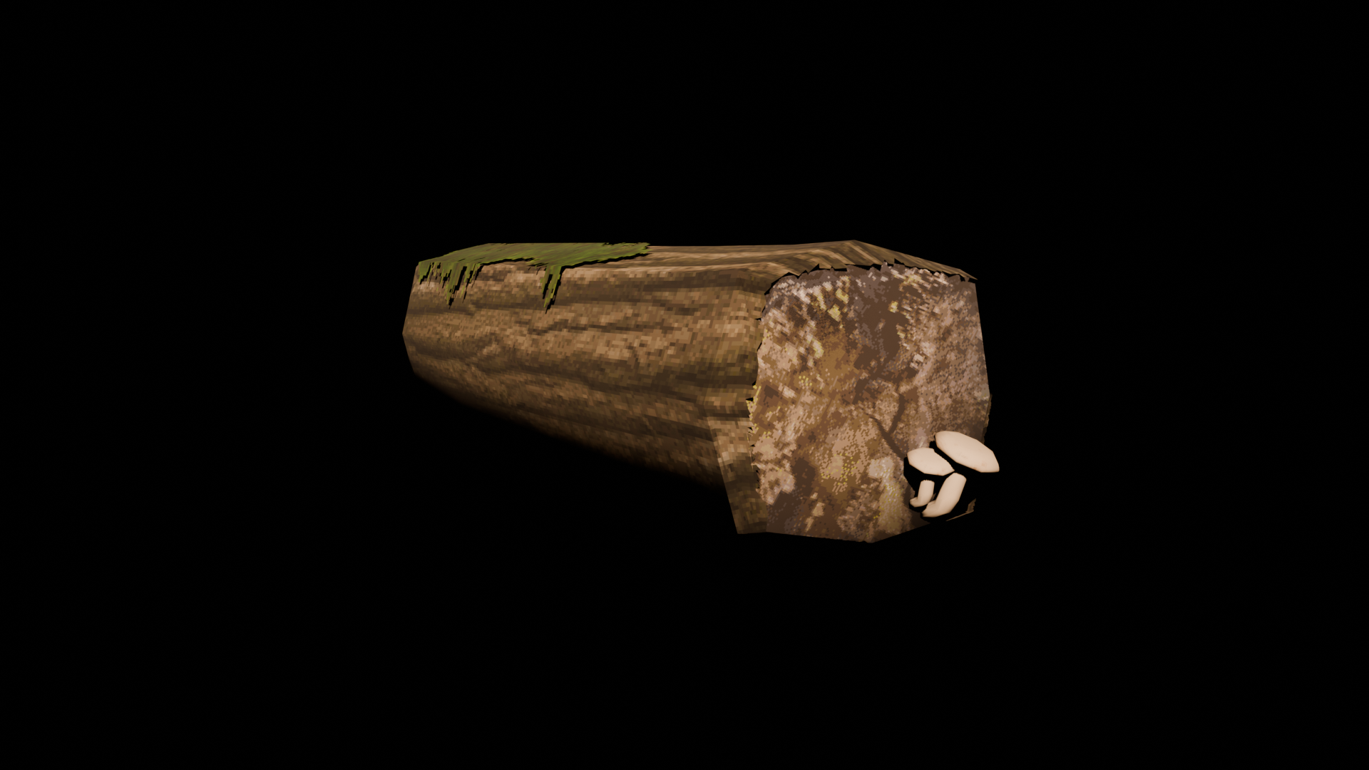 Retro PSX Style Fallen Tree Trunk by RATODDY