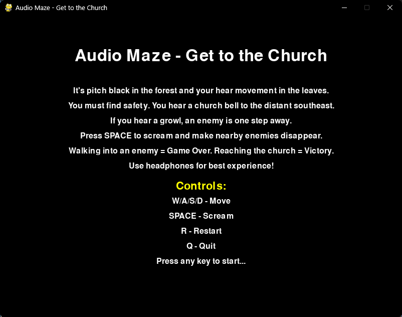 Audio Maze - Get to the Church by spiritviper