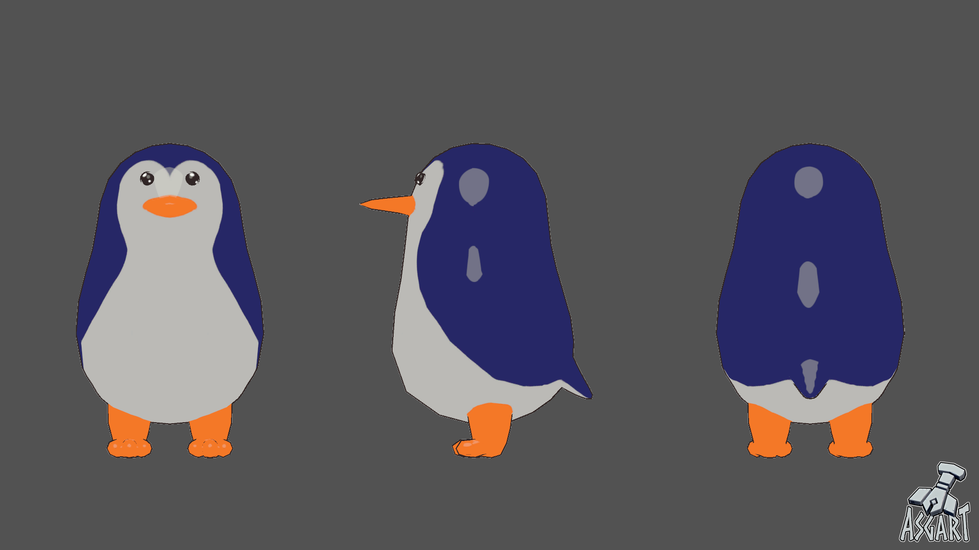 Penguin - PocketPal S1 - 3D Character - VRChat Avatar by Asgart