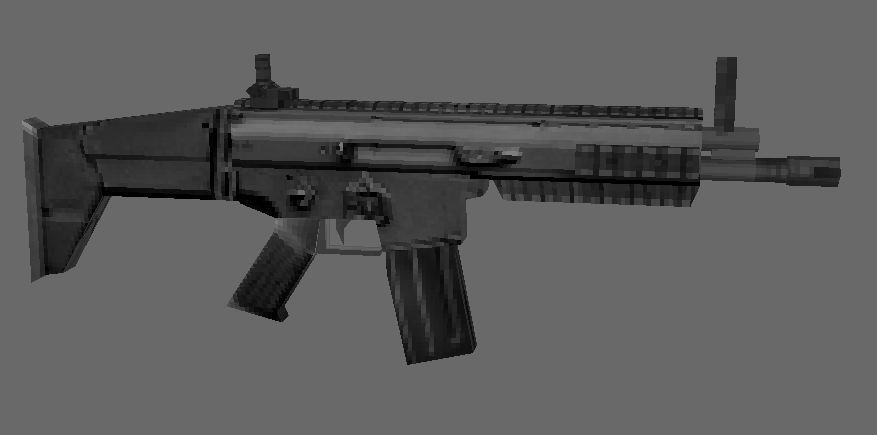 PSX Low Poly SCAR - Game Ready by Neko Ninja Labs