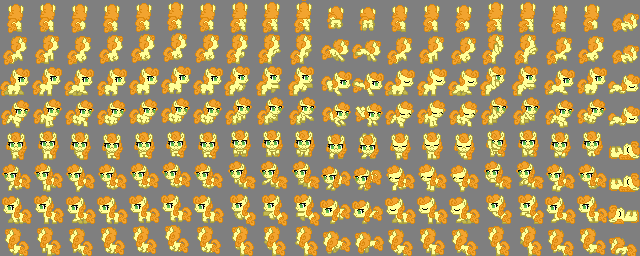 Public Domain Pixel Ponies by hyreia