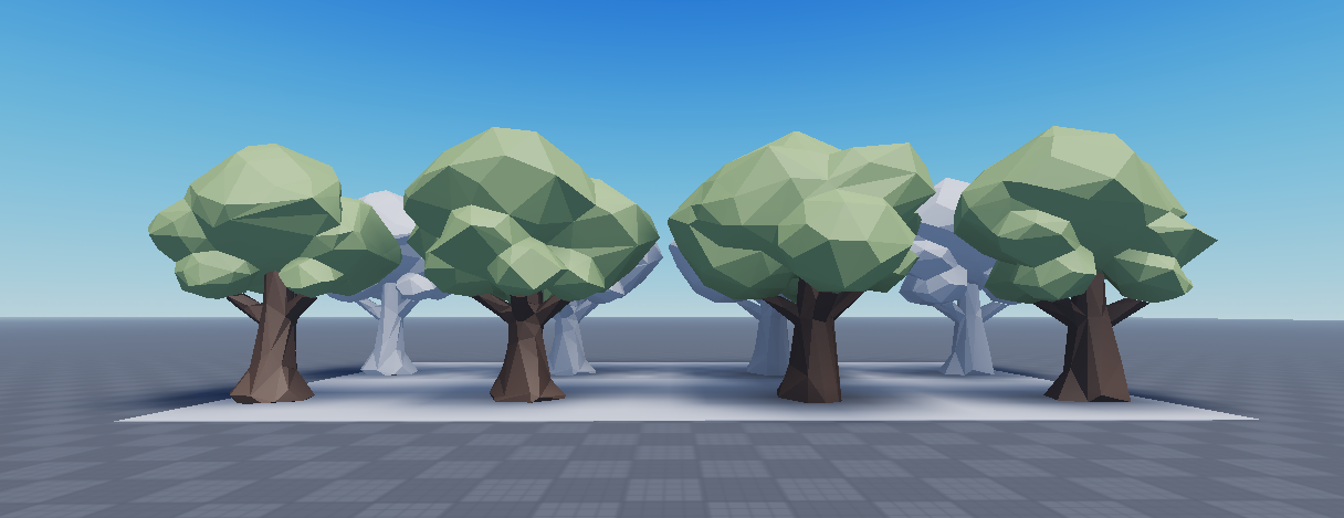 Low poly trees (v3) by Glory_Asset