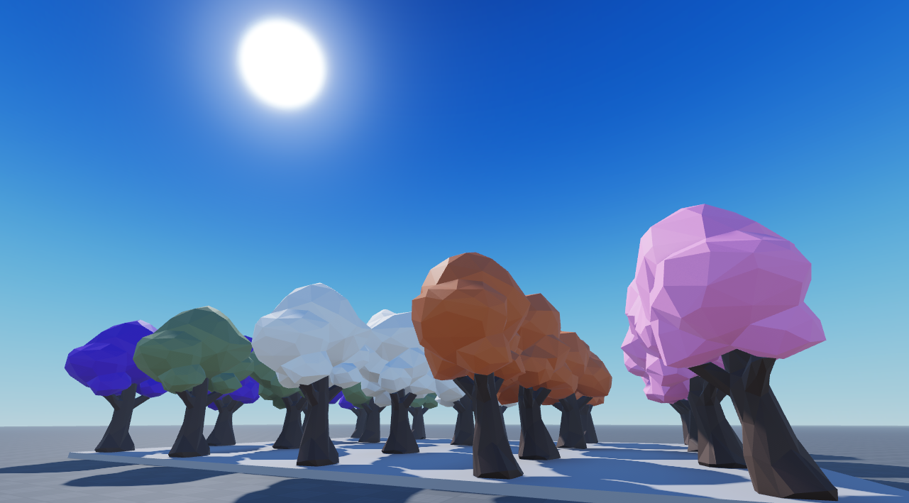 Low poly trees (v3) by Glory_Asset